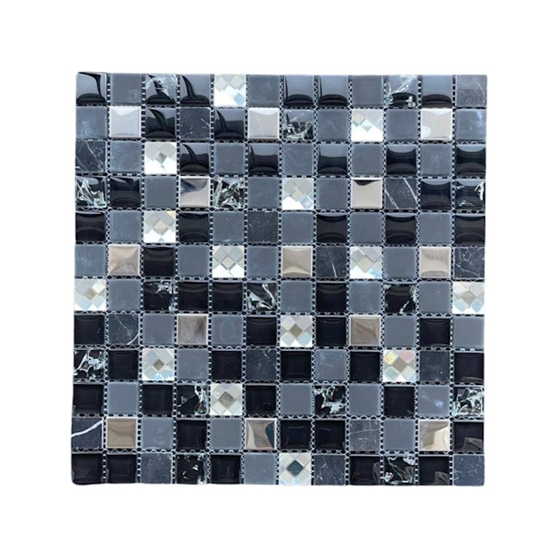 Crystal Nero 1" x 1" Mosaic (DGMT1261) - Neshada Tile & Stone | Shop Tiles | Mississauga ...