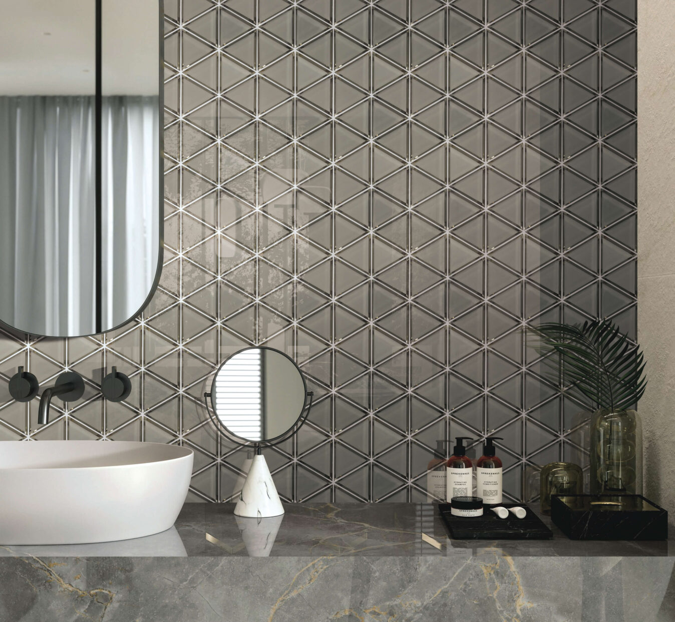 Diamante Smoke Glass Mosaic - Neshada Tile & Stone | Shop Tiles | Mississauga | Barrie | Toronto