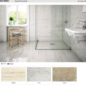 Olympia Regal Flamed Finish Porcelain Tiles Color: Blue, Charcoal ...